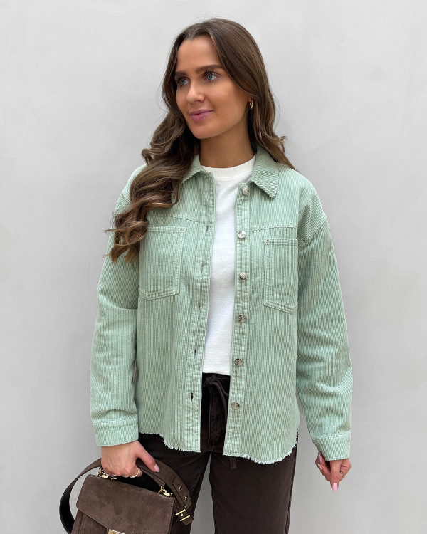 ONLY Onlmaiko-Bitten Jadeite L/S Cord Shacket